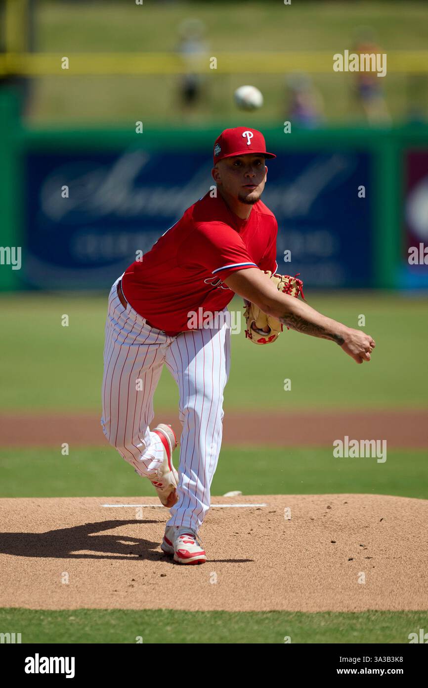 Philadelphia Phillies pitcher Moisés Chace (48) during an MLB Spring ...