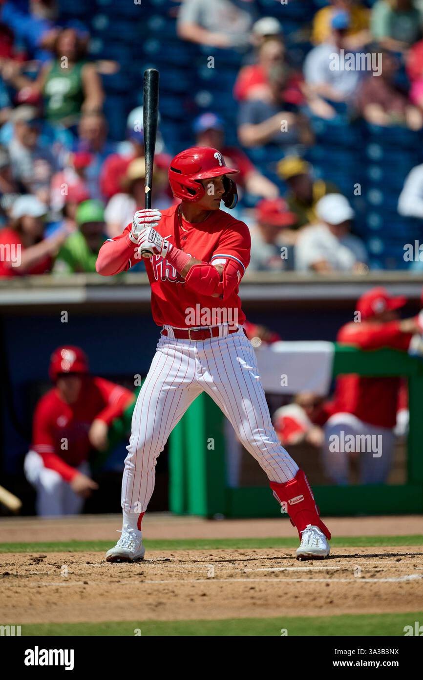 Philadelphia Phillies Devin Saltiban (35) at bat during an MLB Spring ...