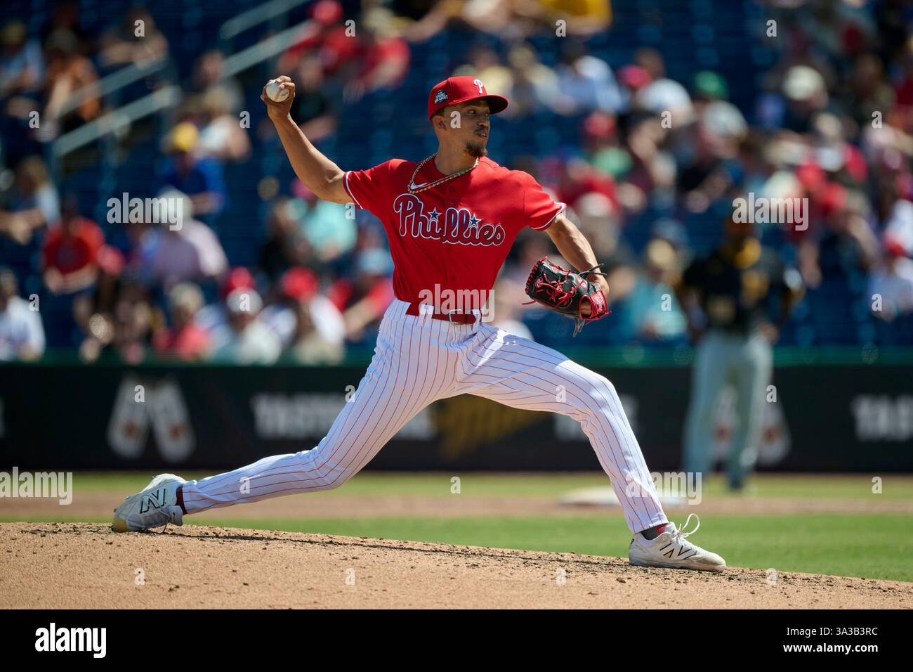 Philadelphia Phillies pitcher Alex McFarlane (47) during an MLB Spring ...