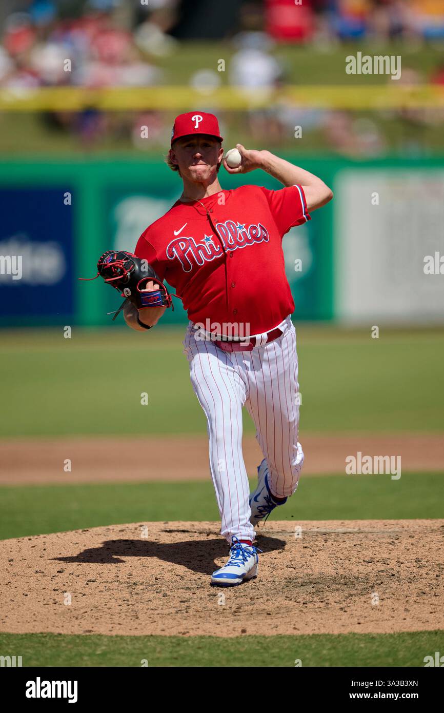 Philadelphia Phillies pitcher Mavis Graves (67) during an MLB Spring ...