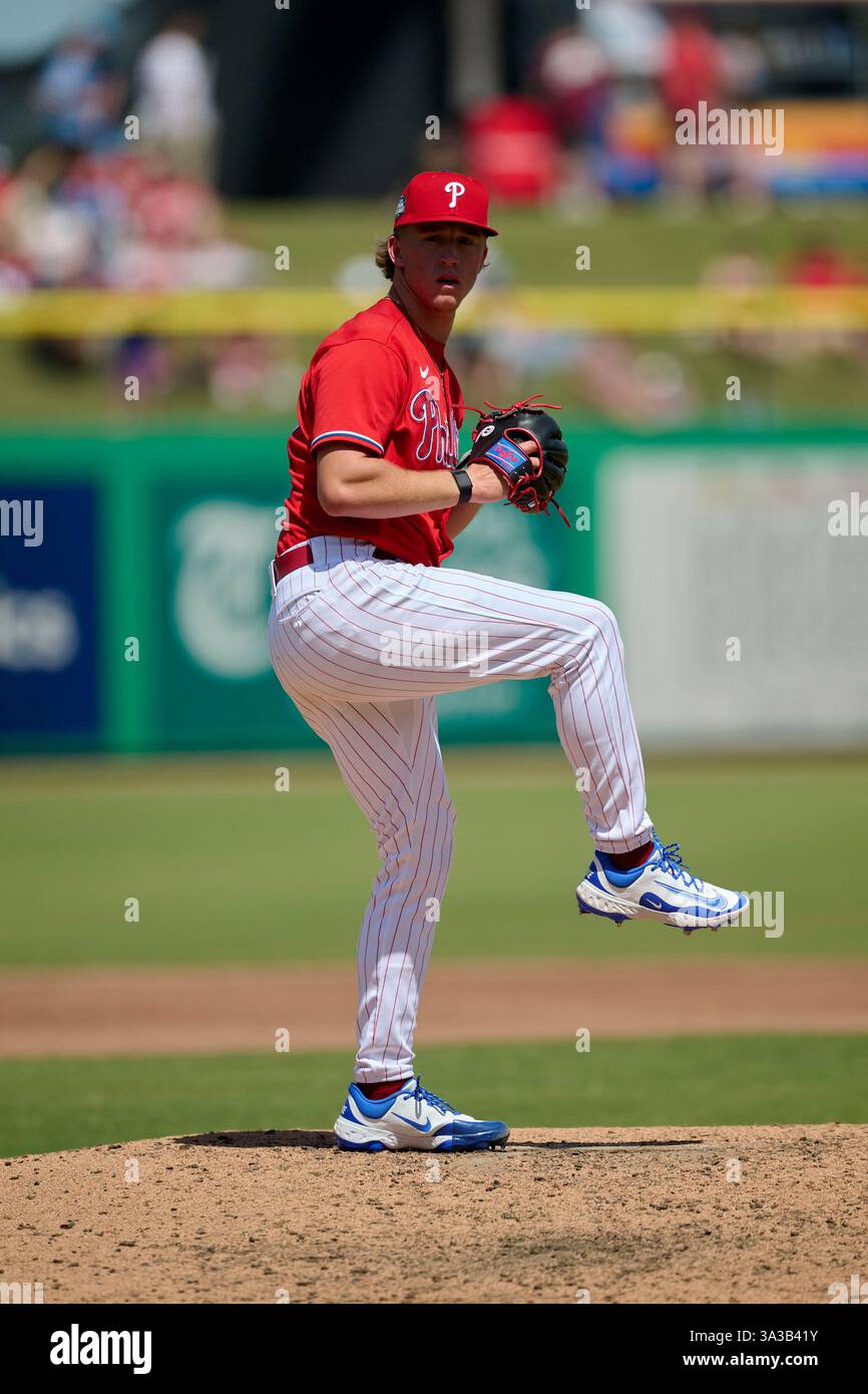 Philadelphia Phillies pitcher Mavis Graves (67) during an MLB Spring ...