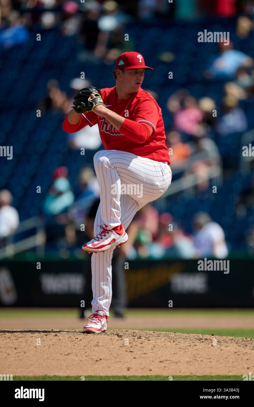 Philadelphia Phillies pitcher Casey Steward (60) during an MLB Spring ...