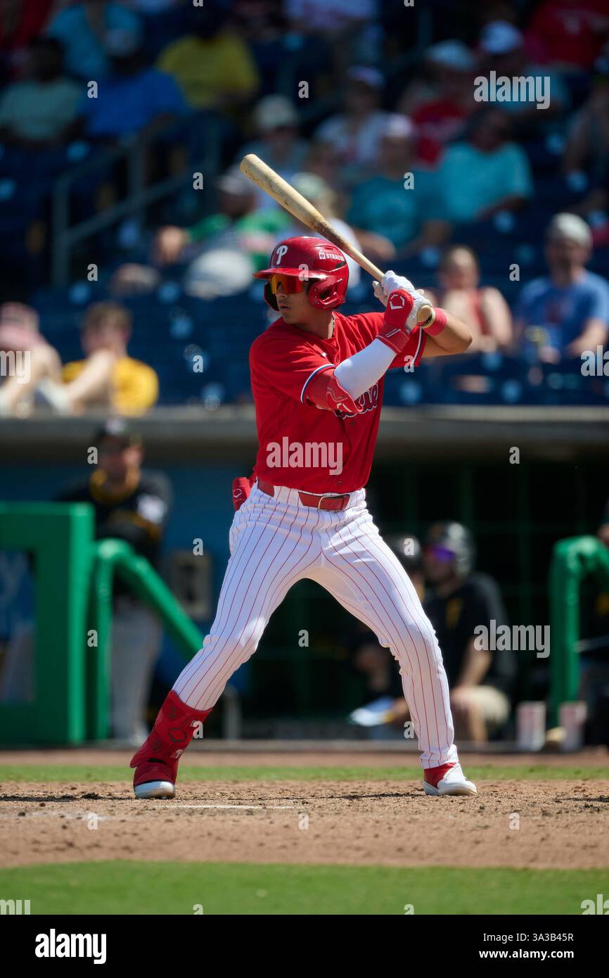 Philadelphia Phillies Bryan Rincon (56) at bat during an MLB Spring ...