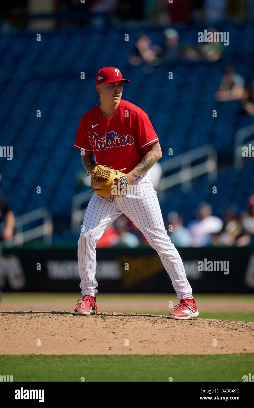 Philadelphia Phillies pitcher Aaron Combs (23) during an MLB Spring ...