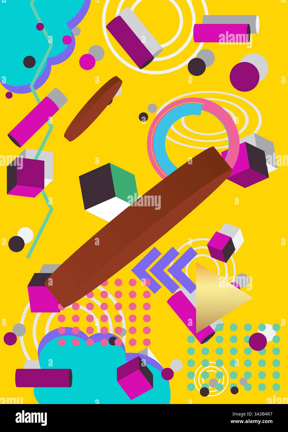 Geometrical graphic retro theme cover. Minimal geometric elements ...