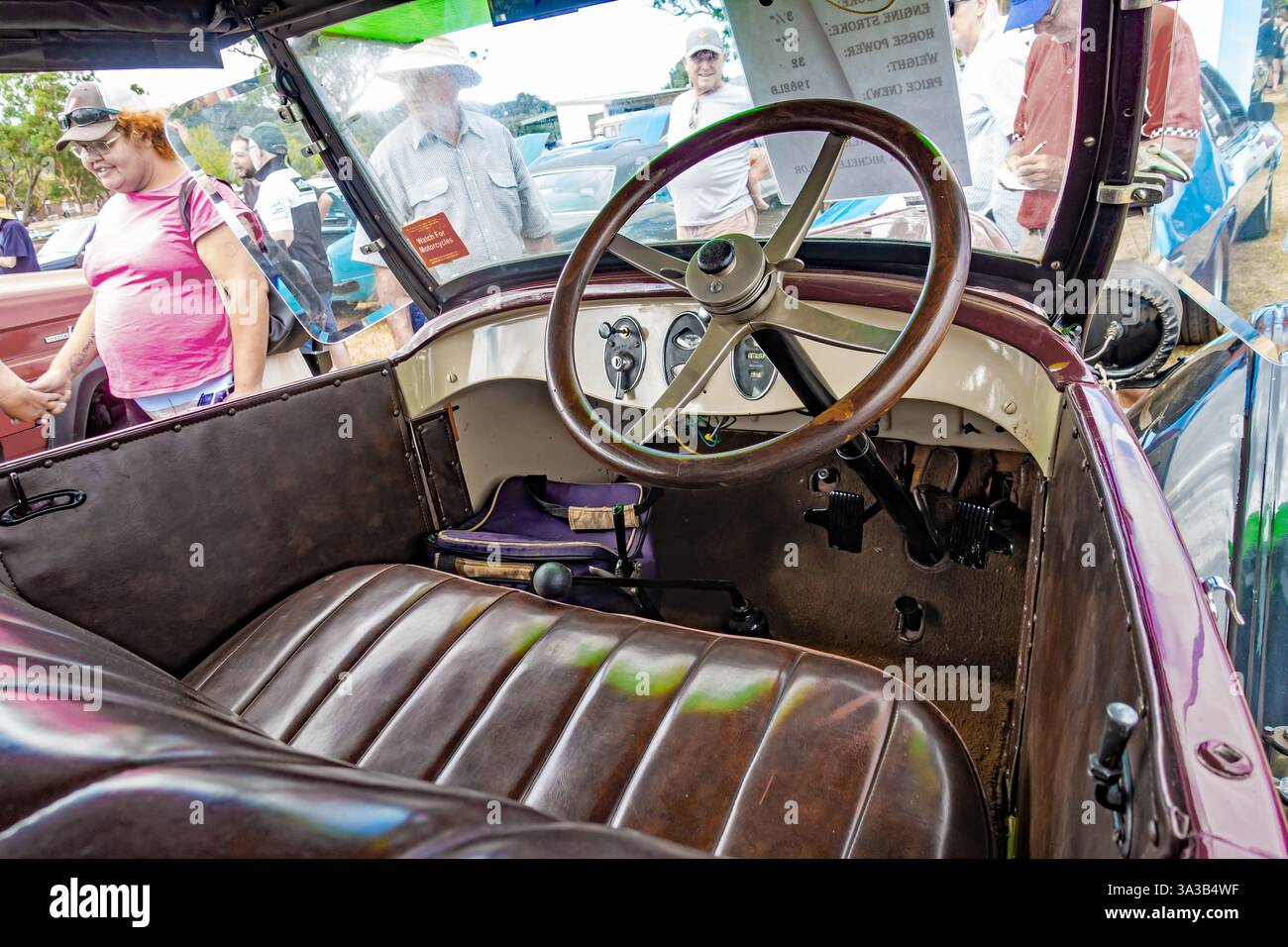 Cabin of a 1926 Willys-Overland Whippet 30HP Tourer car Stock Photo - Alamy