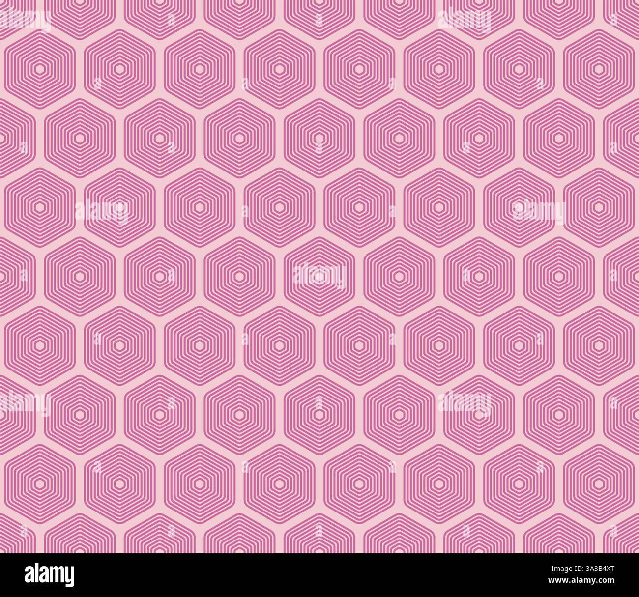 Hexagon geometric shapes background. Medium Red-Violet color on matching background. Rounded ...