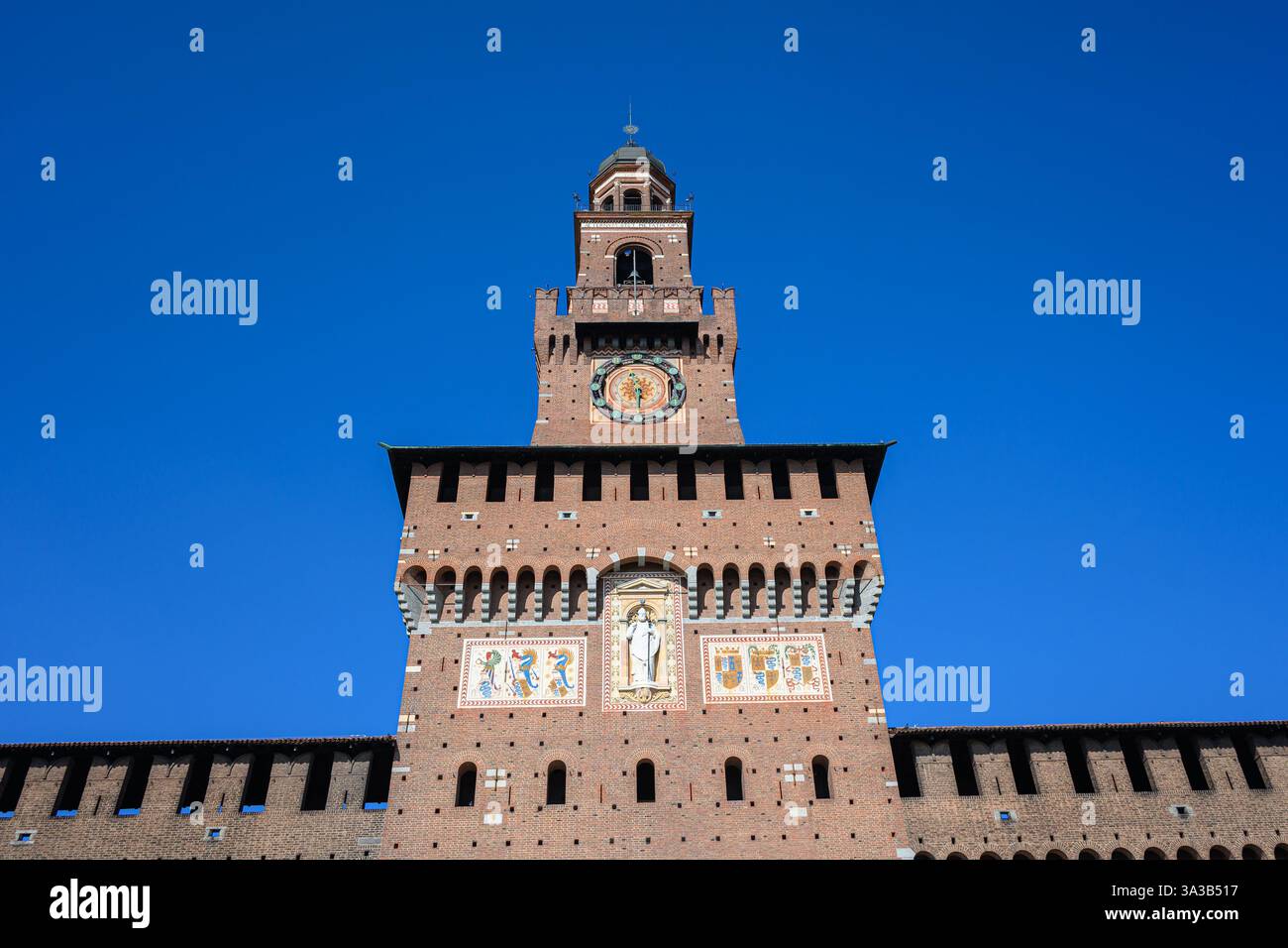 Torre del Filarete (Filarete Tower) part of Castello Sforzesco (Sforza ...
