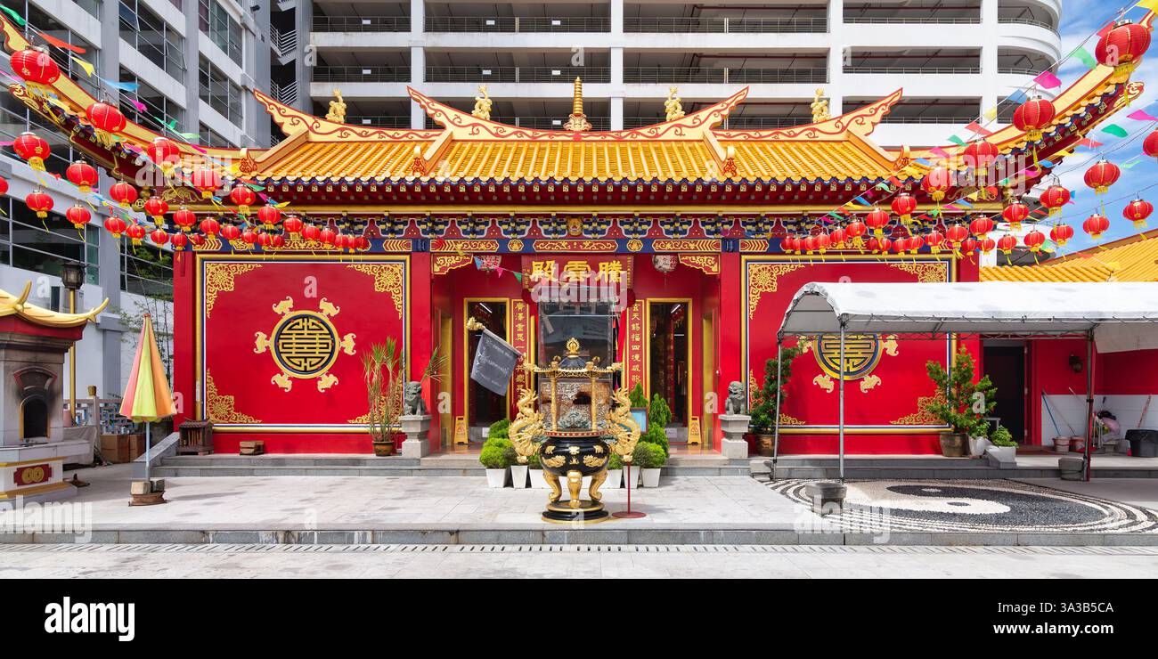 Teng Yun Temple in the downtown of Bandar Seri Begawan, Brunei, an ...