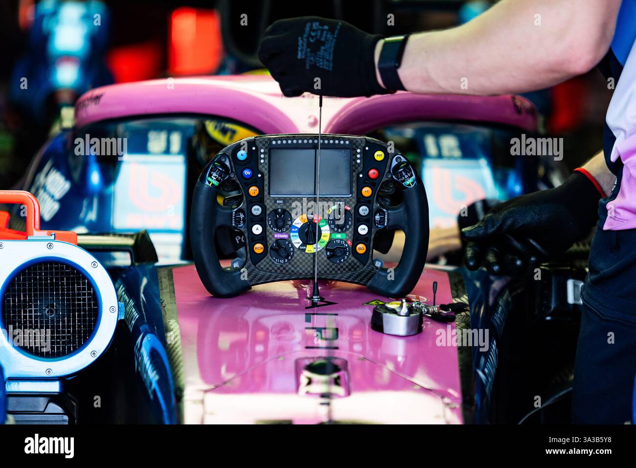 Alpine F1 Team A525, mechanical detail steering wheel, volant, during the Formula 1 Louis ...