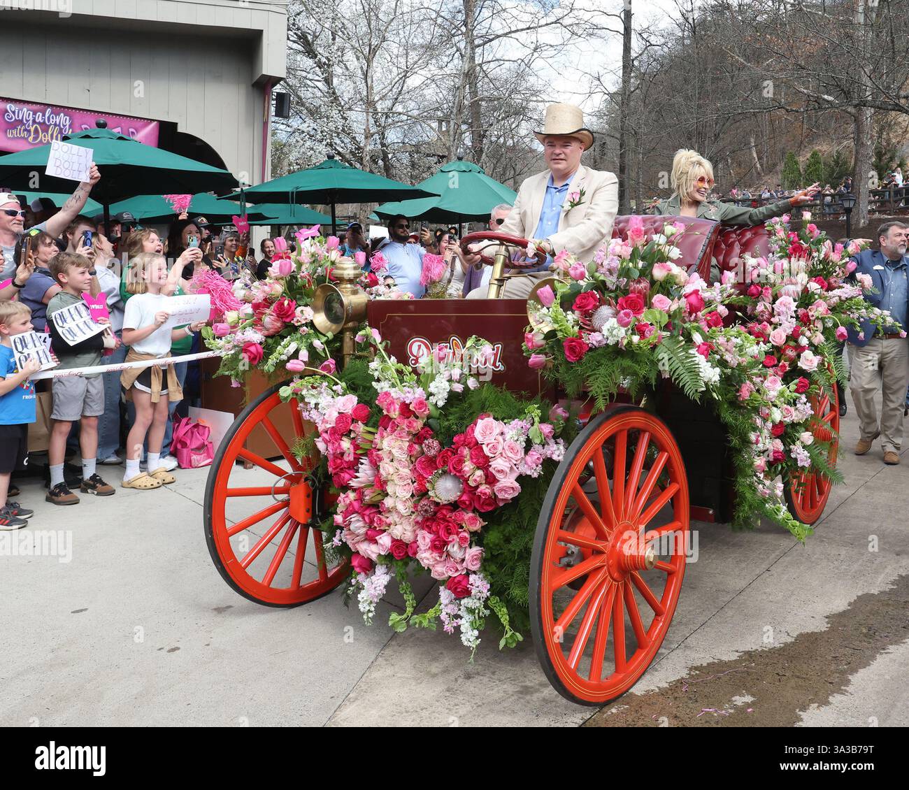Pigeon Forge, USA. 14th Mar, 2025. Dolly Parton at the Dollywood Dewitt tour to celebrate the ...