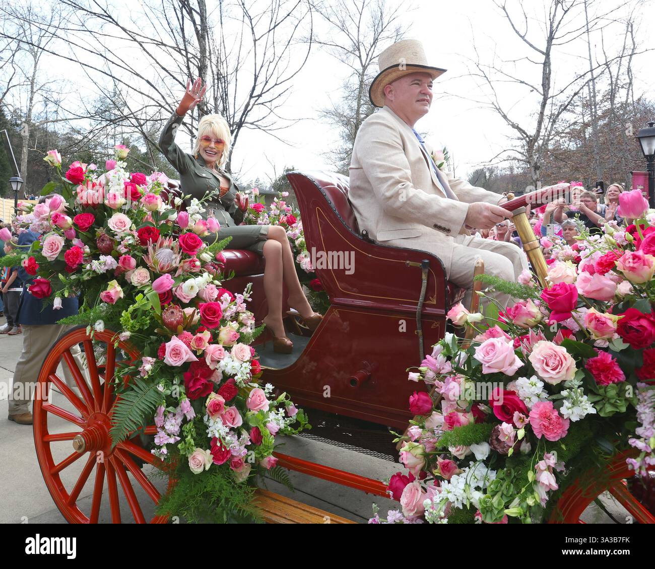 Pigeon Forge, USA. 14th Mar, 2025. Dolly Parton at the Dollywood Dewitt tour to celebrate the ...