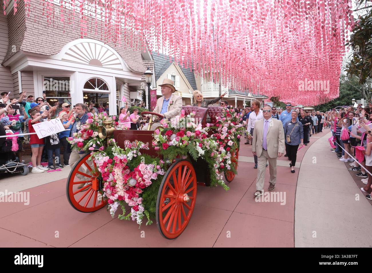 Pigeon Forge, USA. 14th Mar, 2025. Dolly Parton at the Dollywood Dewitt tour to celebrate the ...
