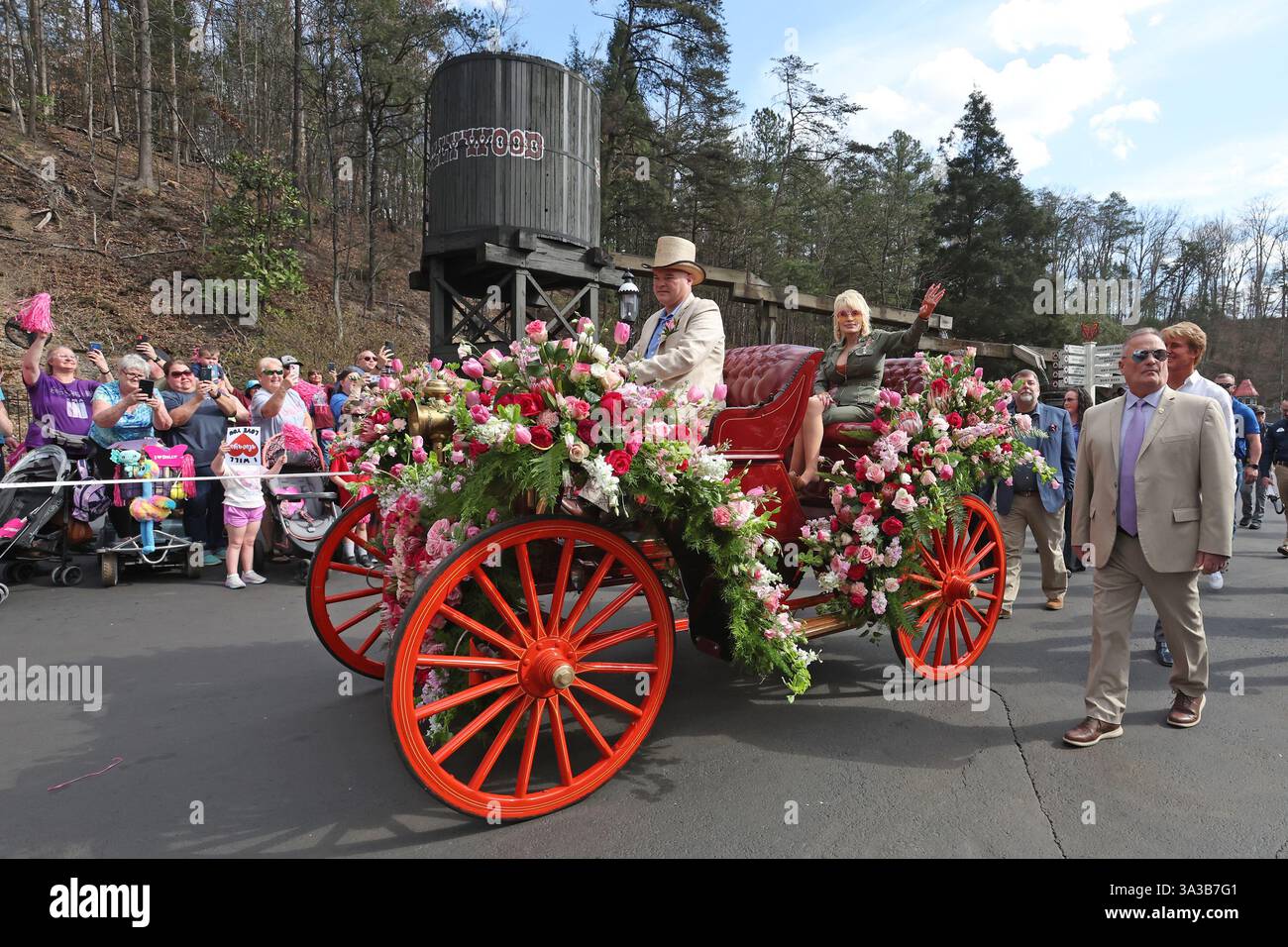 Pigeon Forge, USA. 14th Mar, 2025. Dolly Parton at the Dollywood Dewitt tour to celebrate the ...
