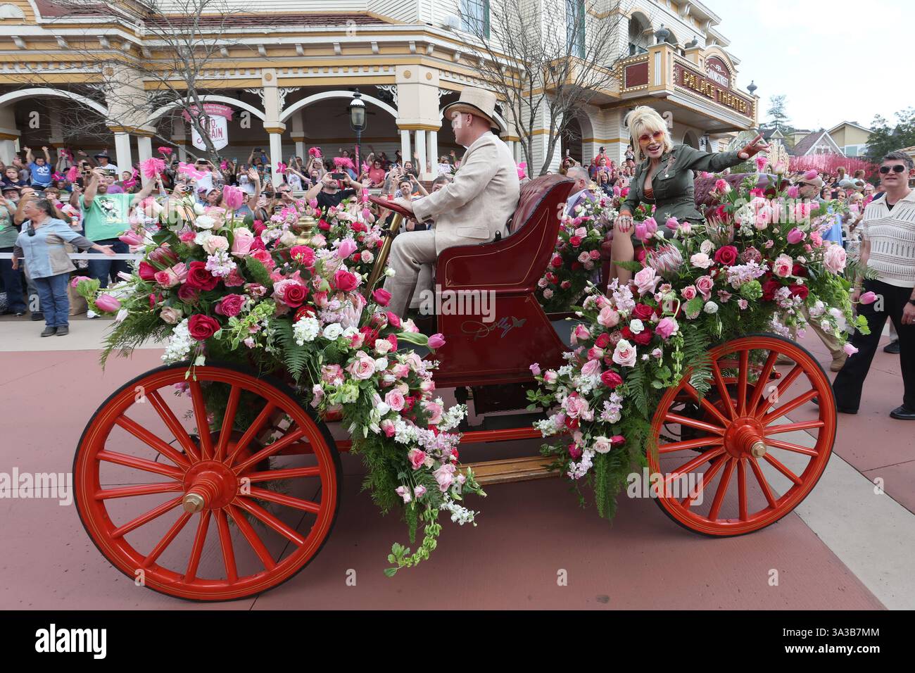 Pigeon Forge, USA. 14th Mar, 2025. Dolly Parton at the Dollywood Dewitt tour to celebrate the ...