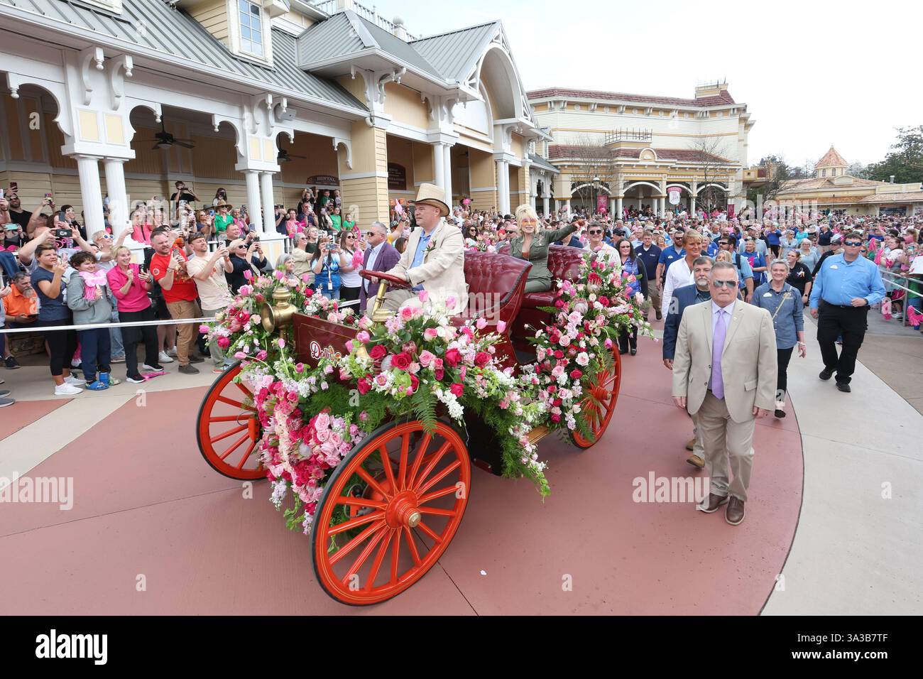 Pigeon Forge, USA. 14th Mar, 2025. Dolly Parton at the Dollywood Dewitt tour to celebrate the ...