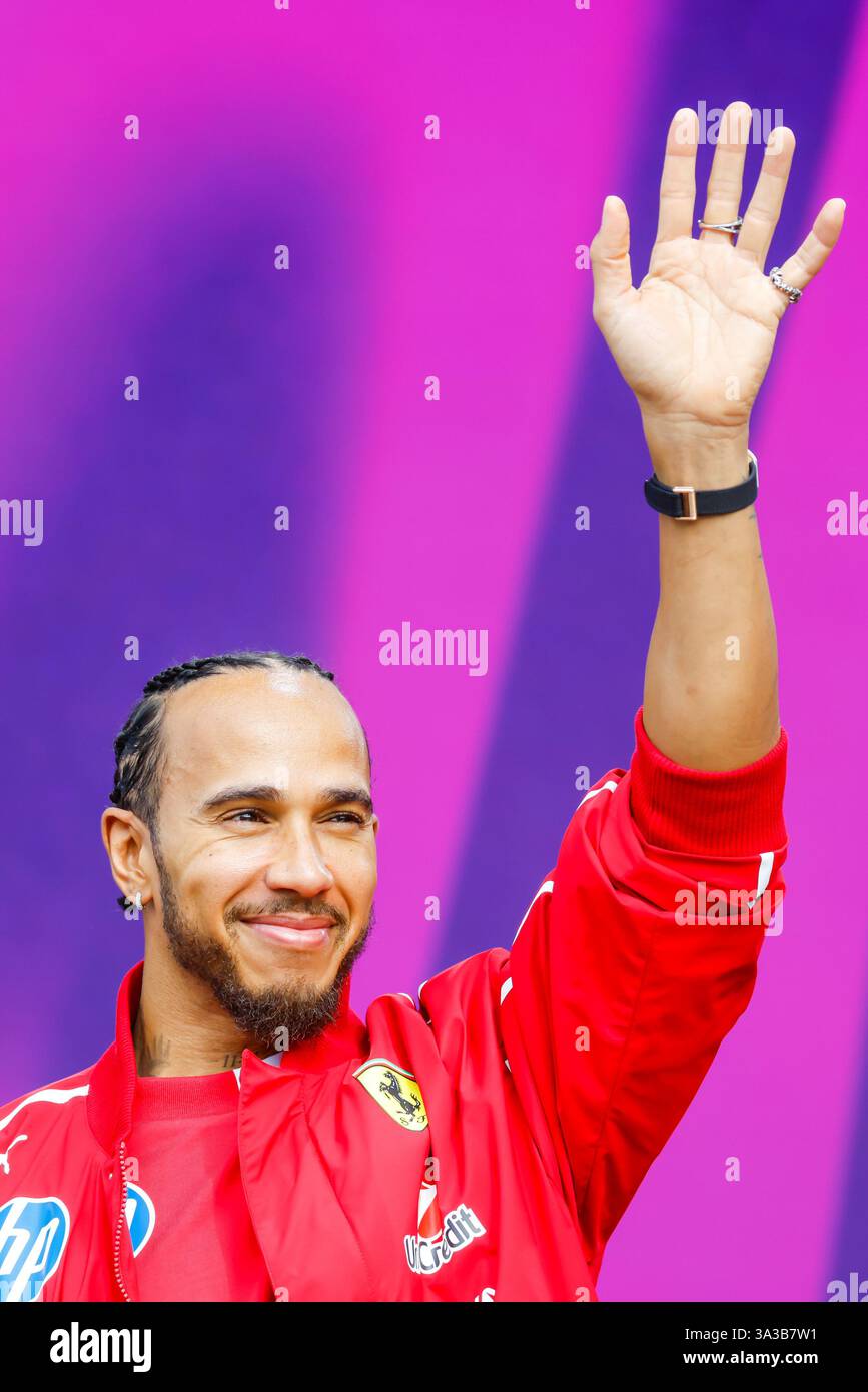March 15, 2025: MELBOURNE, AUSTRALIA - MARCH 15: Lewis Hamilton of ...