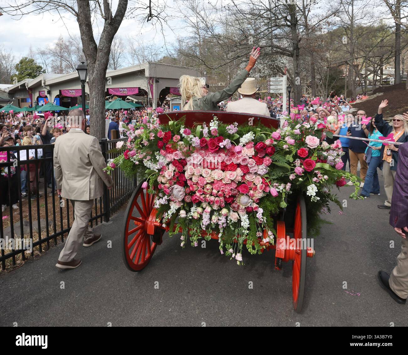 Pigeon Forge, USA. 14th Mar, 2025. Dolly Parton at the Dollywood Dewitt tour to celebrate the ...