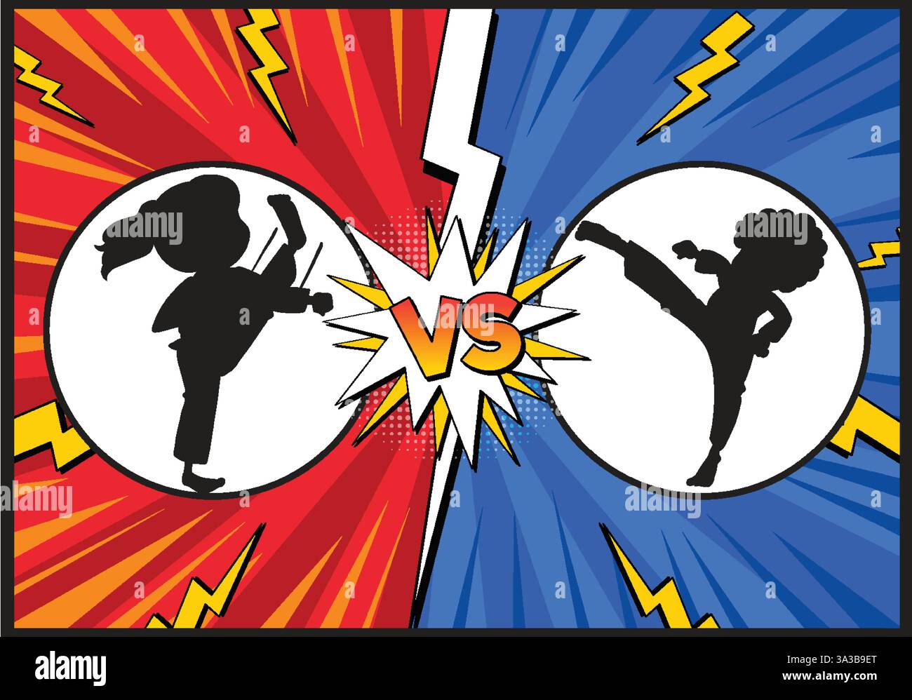 Two fighters face off in dynamic combat Stock Vector Image & Art - Alamy