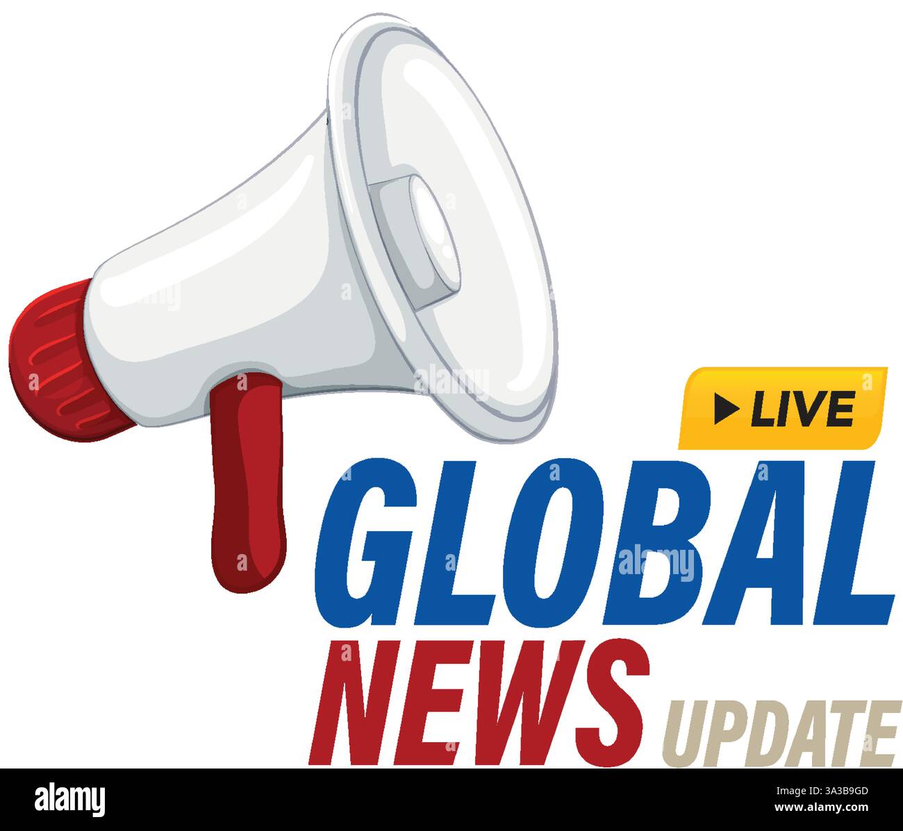 Vector illustration featuring a megaphone and bold text, symbolizing ...