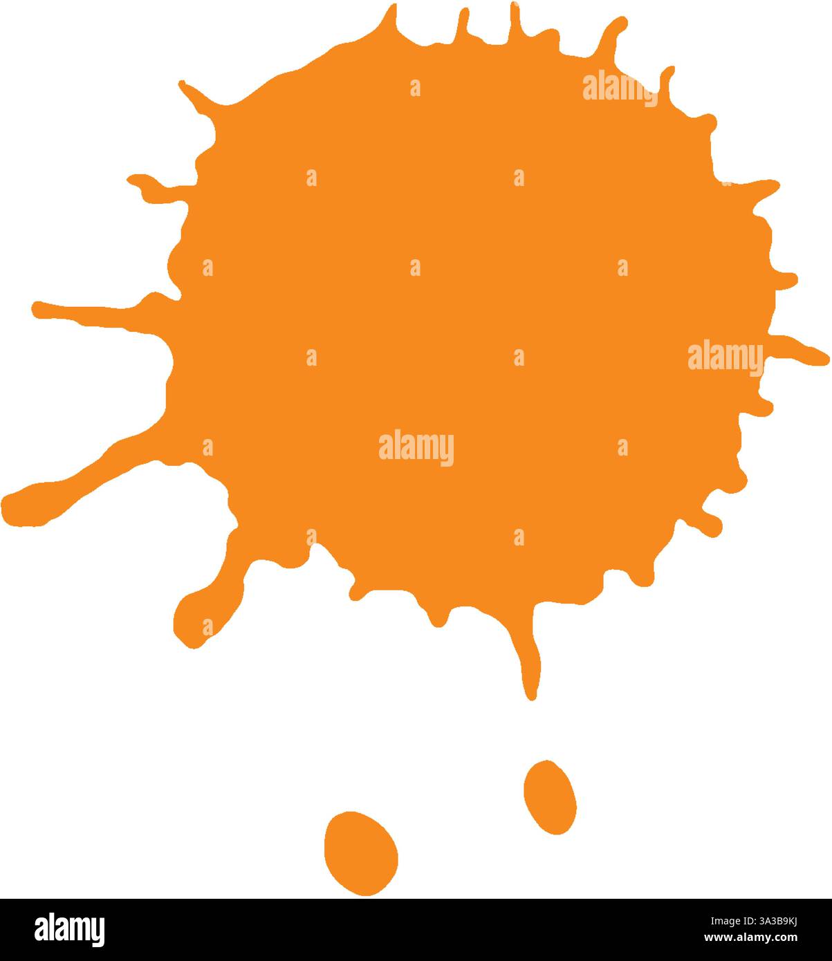 Dynamic vector illustration of an orange paint splash, showcasing bold ...
