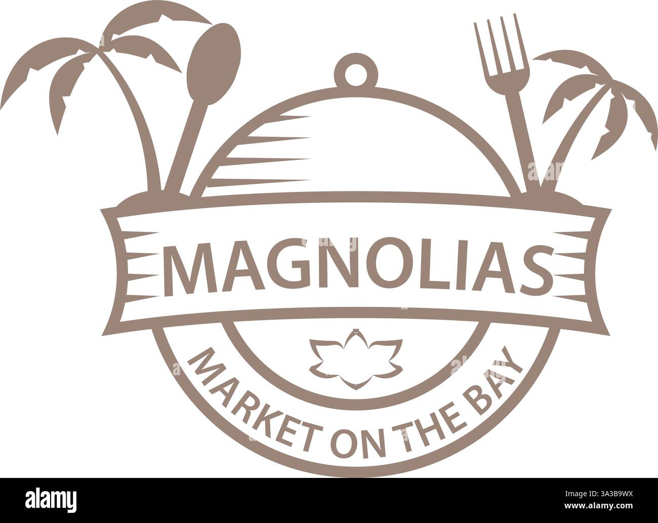 Paradise themed restaurant logo hi-res stock photography and images - Alamy