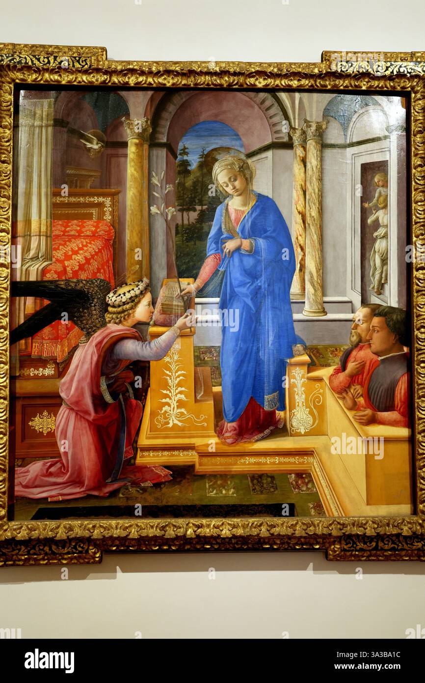 Annunciazione - Annunciation painting by Filippo Lippi hanging in Palazzo Barberini in Rome ...