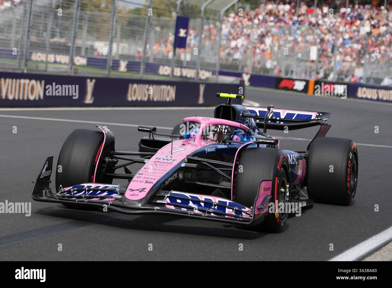 Alpine driver Jack Doohan of Australia steers his car during qualifying ...