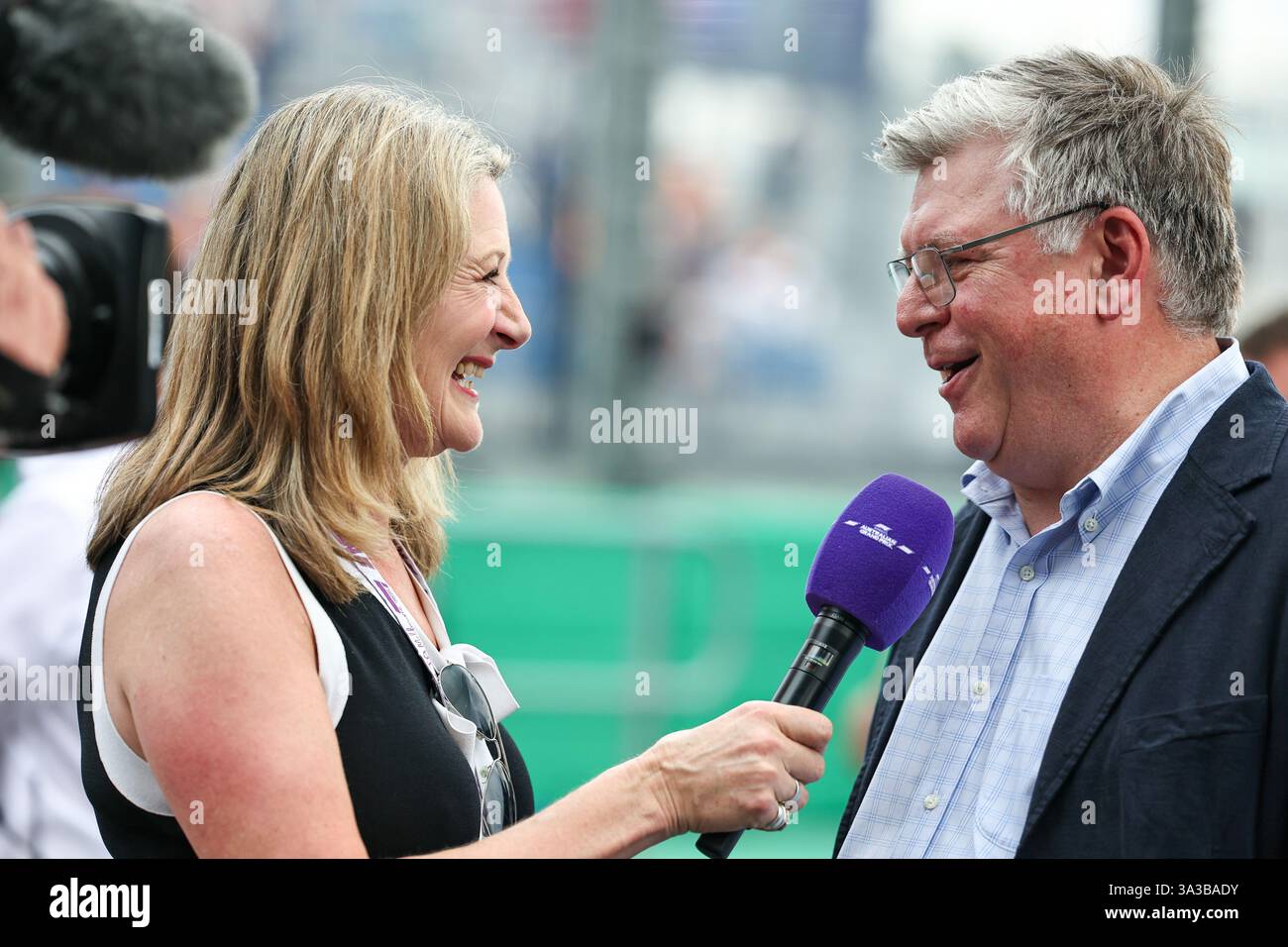 MELBOURNE, AUSTRALIA - MARCH 15: Louise Goodman interviews Otmar ...