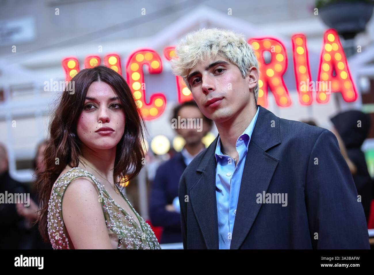 Mariang and Carlos Peguer attend the red carpet of the Opening Gala of ...
