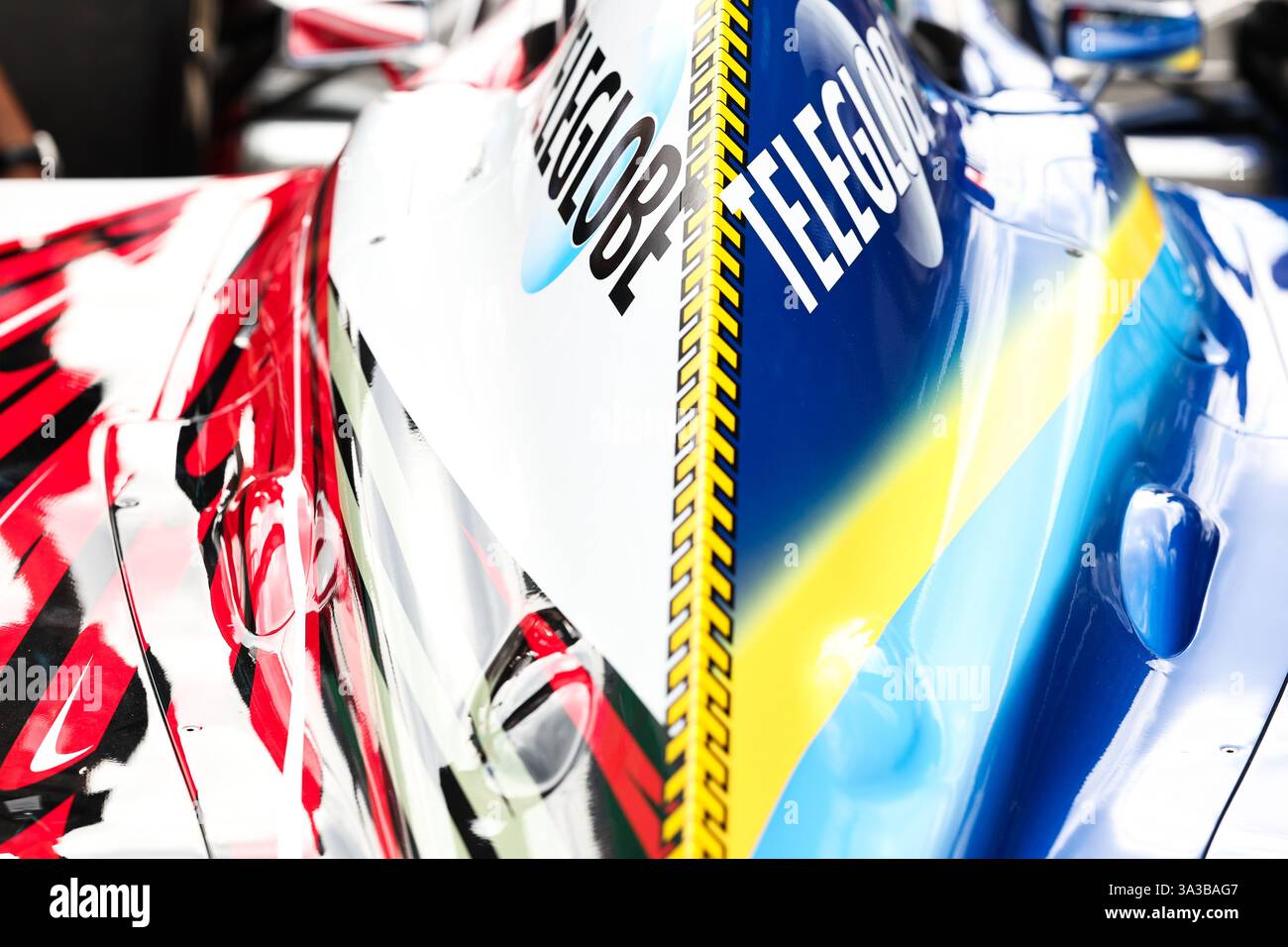 MELBOURNE, AUSTRALIA - MARCH 15: Body Livery of the BAR 001 is shown ...