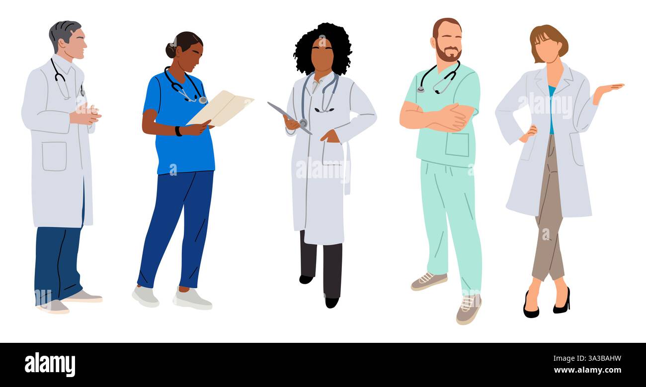 Professional male dentist in white Stock Vector Images - Alamy