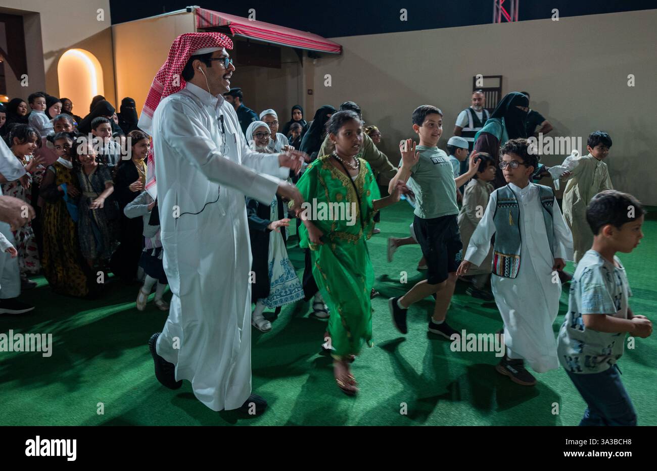 Doha Ramadan Garangao Festival 2025 Children arrive for the celebration ...