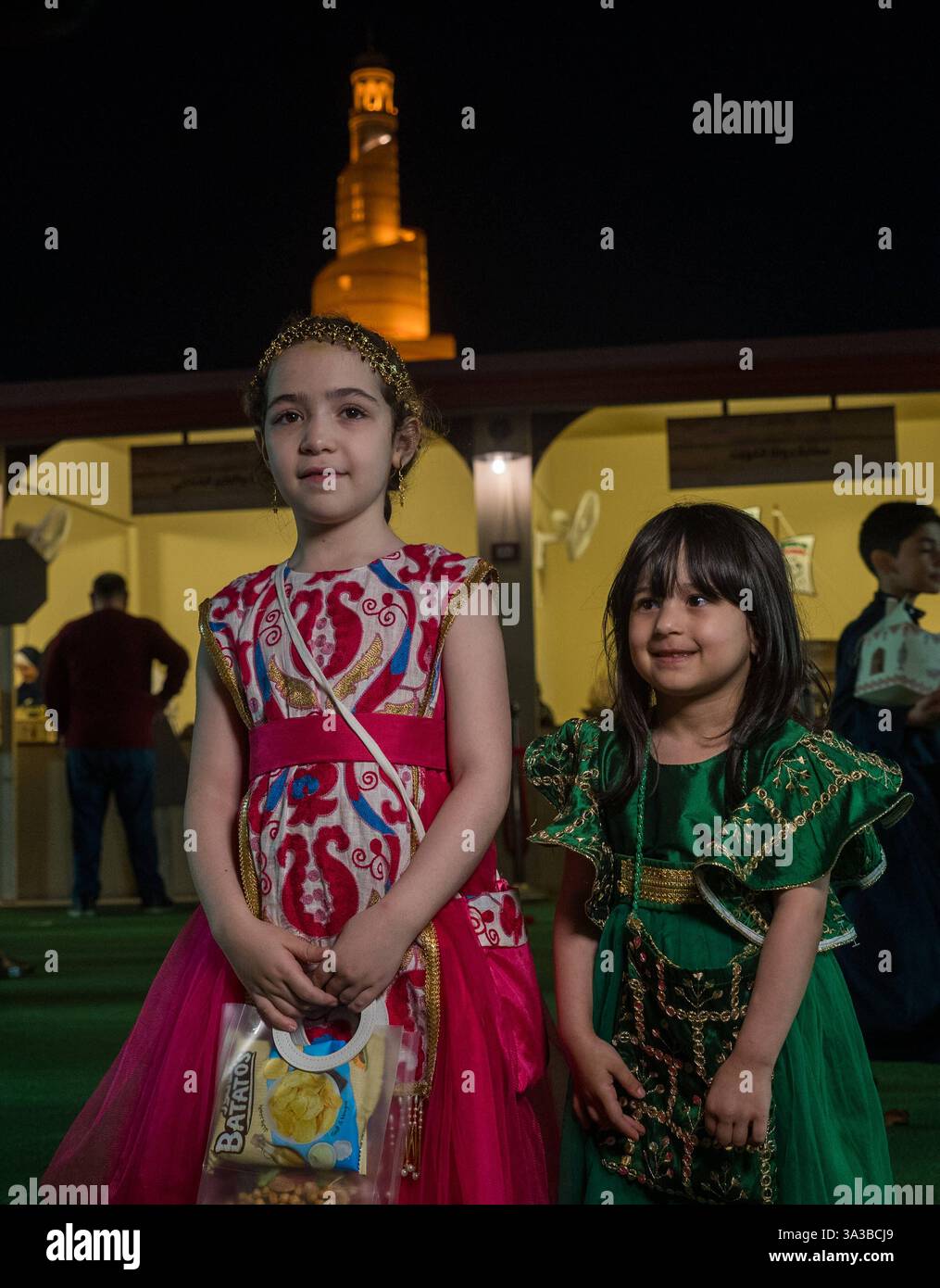Doha Ramadan Garangao Festival 2025 Children dressed in traditional ...