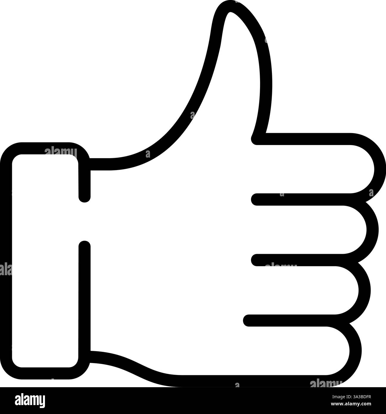 Thumbs Up Outline Style Icon Stock Vector Image & Art - Alamy