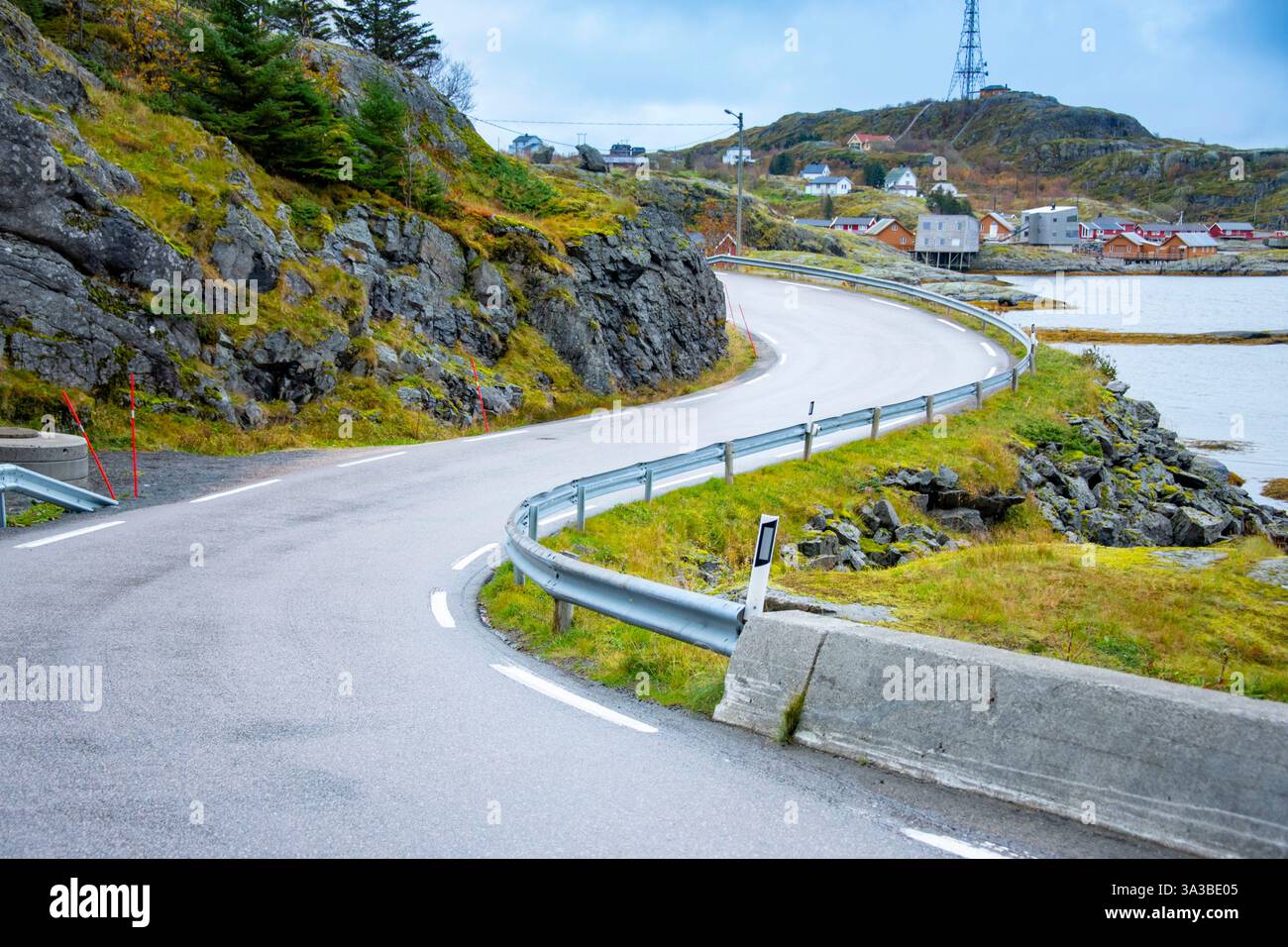 European Route E10 in Lofoten - Norway Stock Photo - Alamy