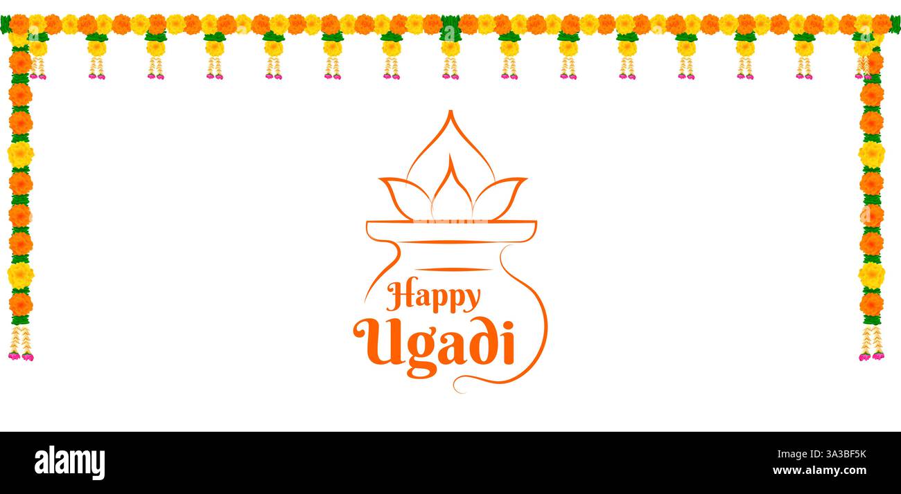 illustration of Ugadi traditional festival holiday background for the ...