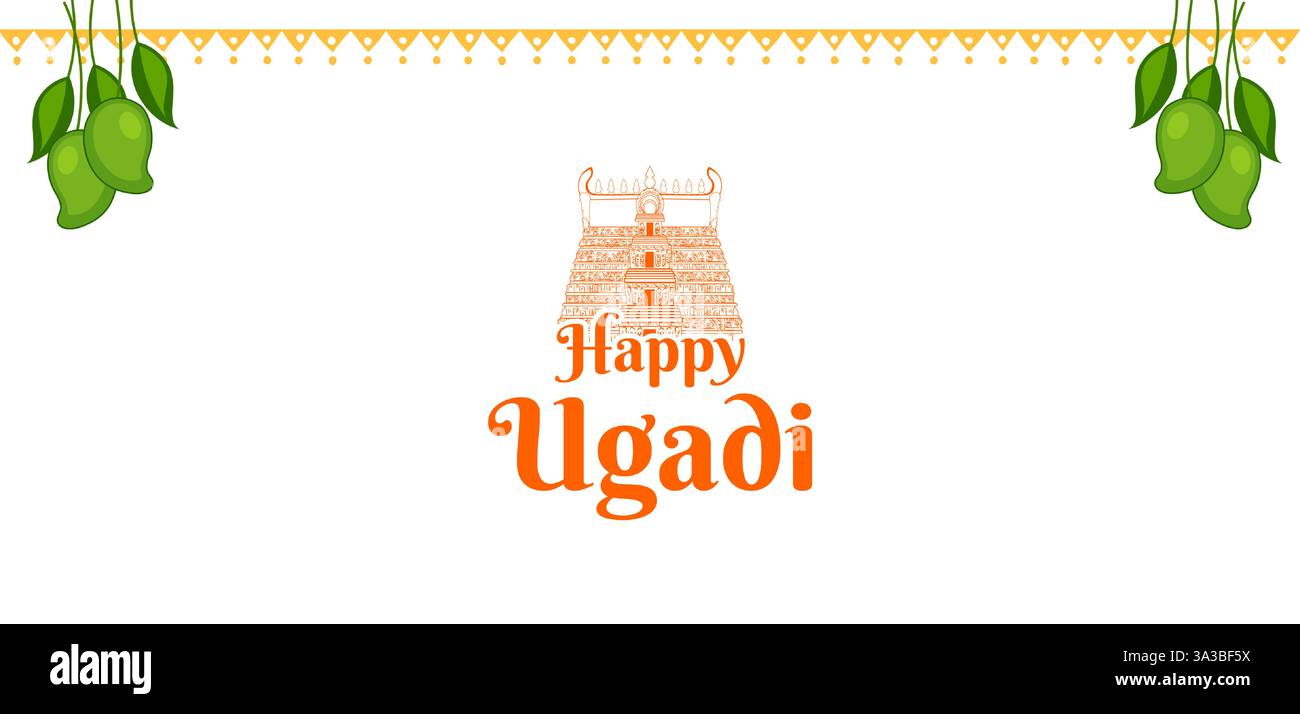 illustration of Ugadi traditional festival holiday background for the ...