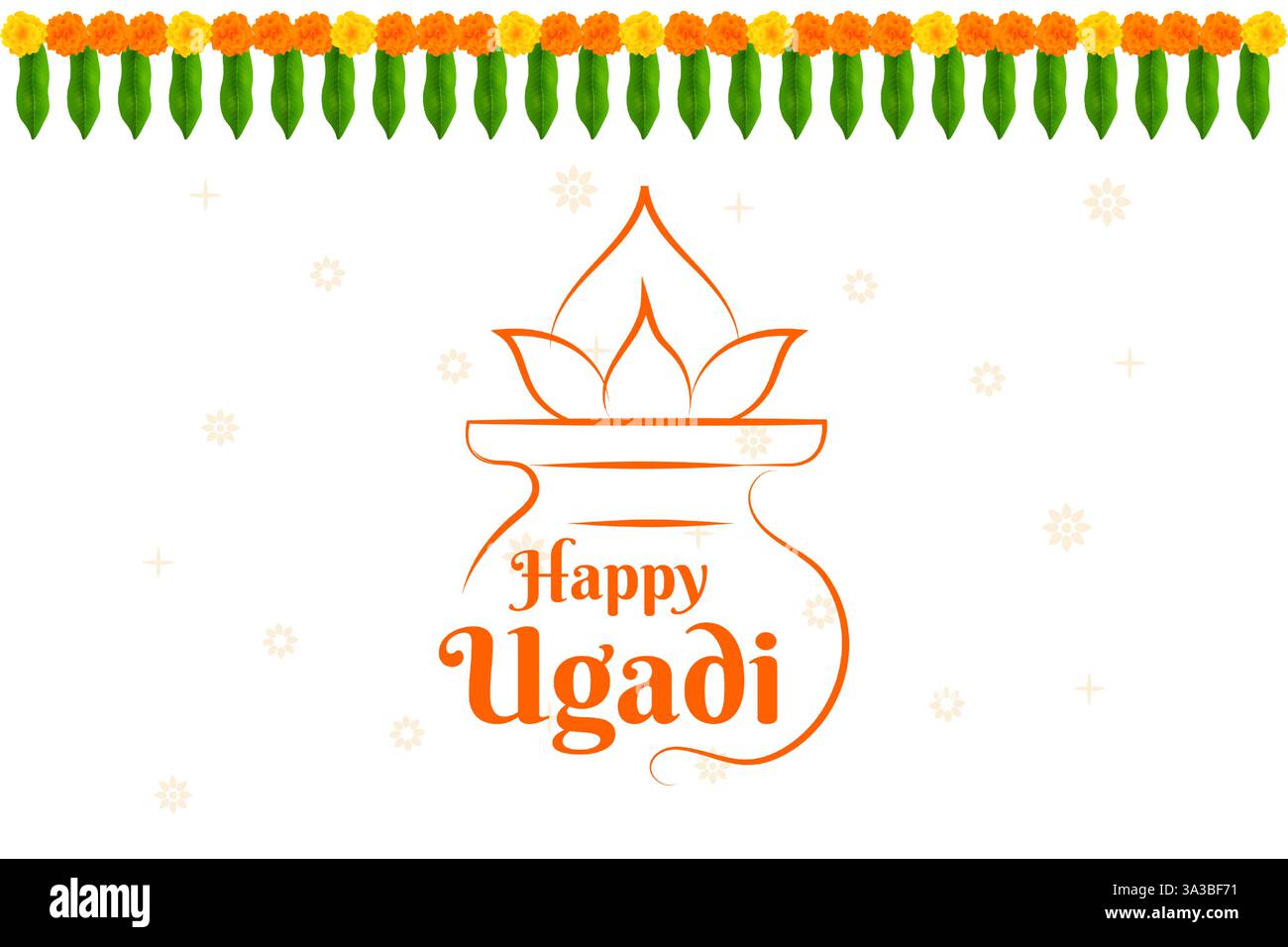 illustration of Ugadi traditional festival holiday background for the ...
