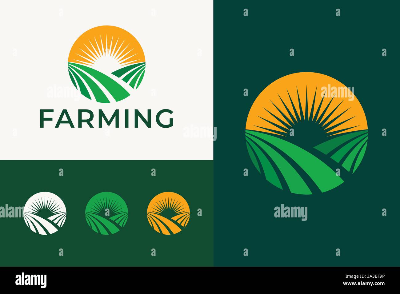 Farm Local Food Logo Concept Farming and Agricultural Brand Identity ...