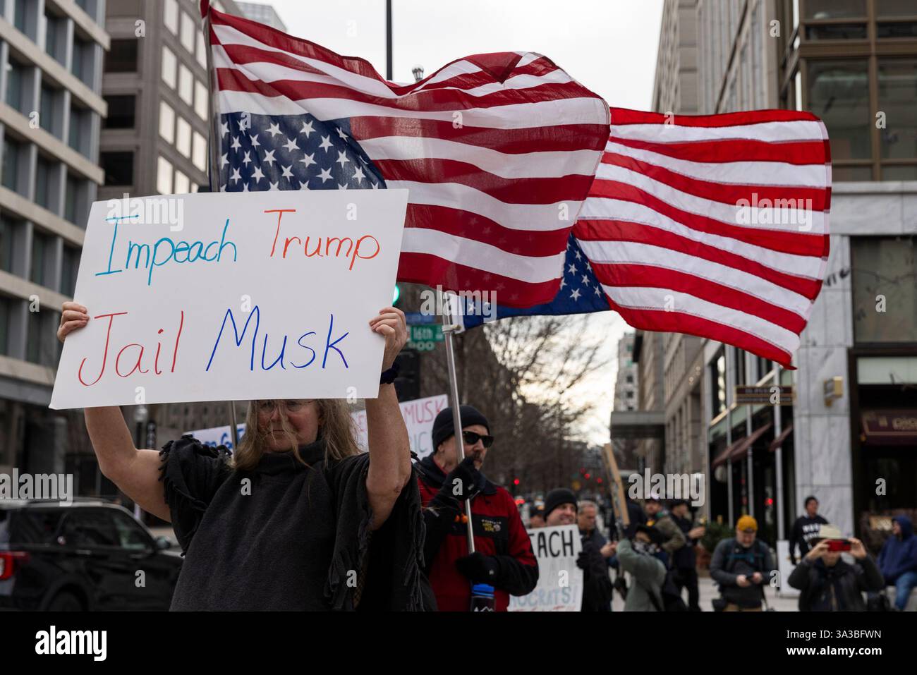Protesters are seen while work crews dismantle the "Black Lives Matter ...