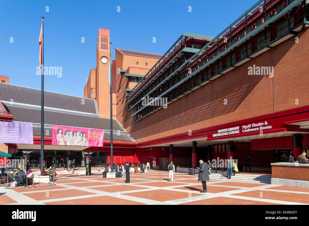 Modern architecture exterior British Library building, Euston Road ...