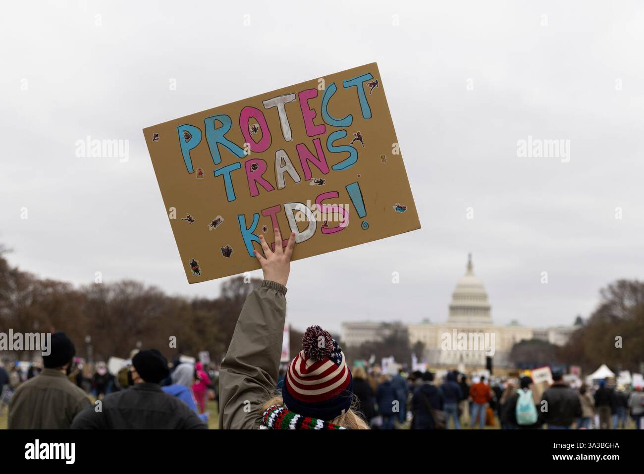 Trans kids protest hi-res stock photography and images - Alamy