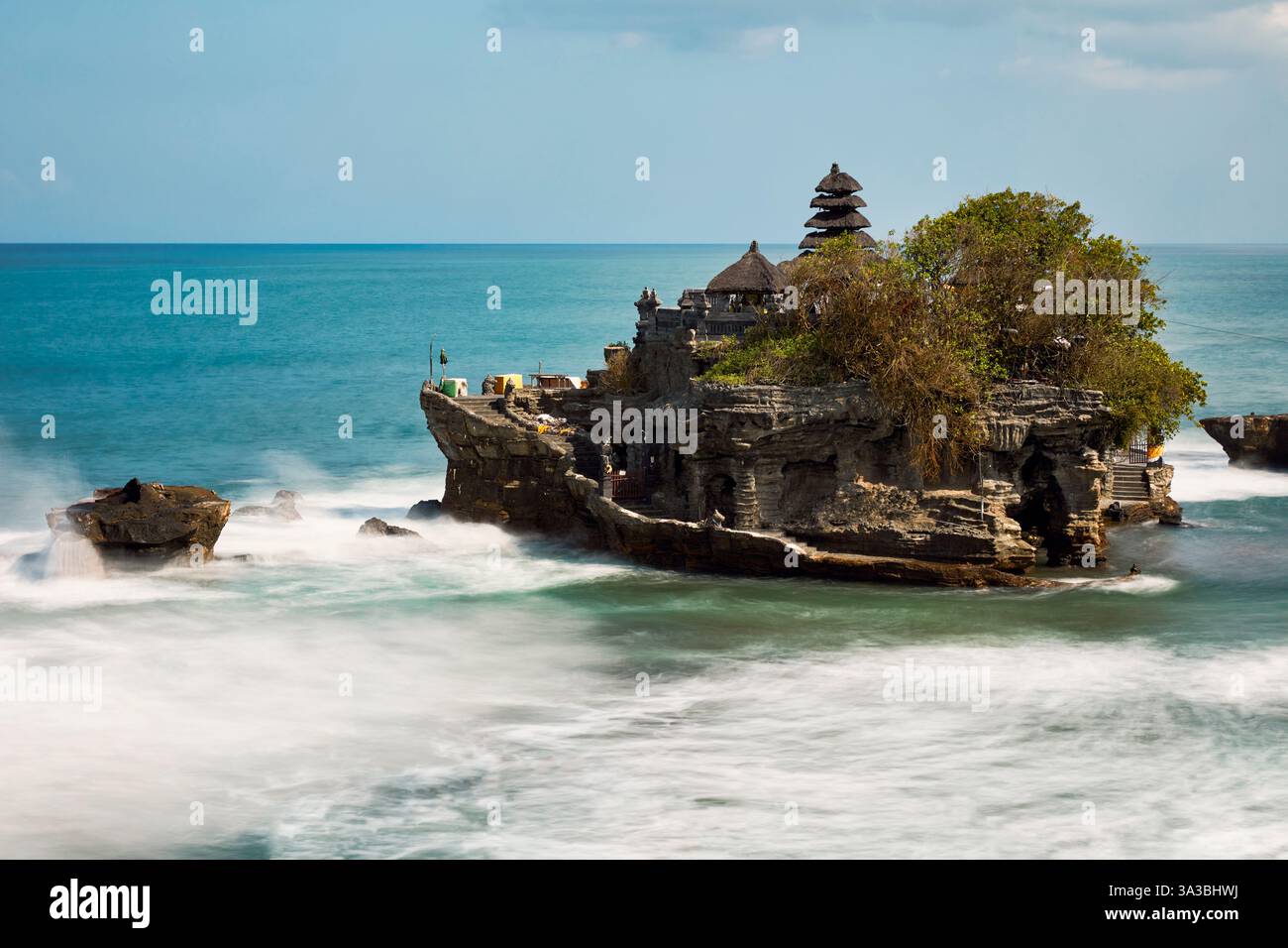 Exterior view of the iconic Tanah Lot island temple. Bali, Indonesia ...