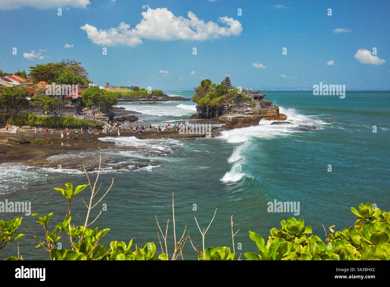 Exterior view of the iconic Tanah Lot island temple. Bali, Indonesia ...