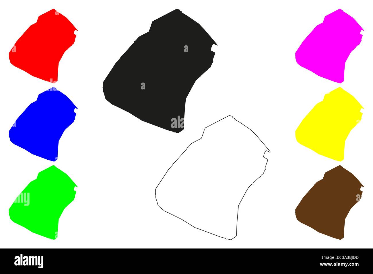 Basti city (Republic of India, State of Uttar Pradesh) map vector ...