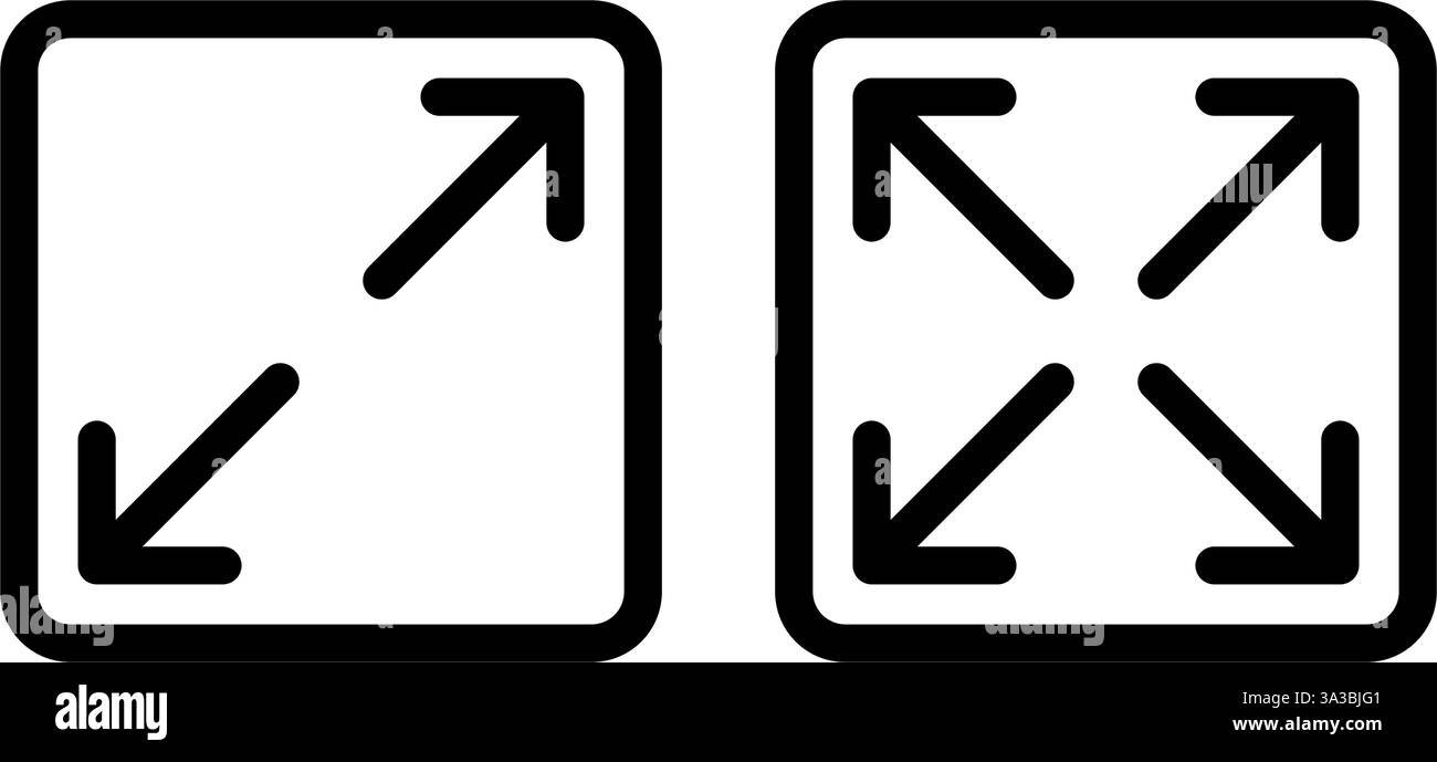 App maximize icon Stock Vector Images - Alamy