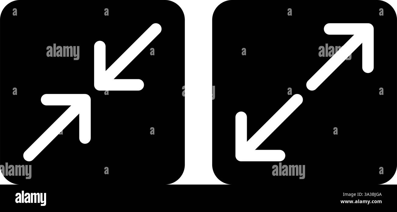 Resize and minimize icon Stock Vector Images - Alamy