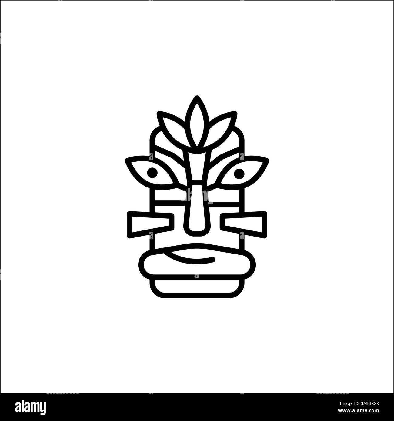 Tribal Mask Icon Stock Vector Image & Art - Alamy