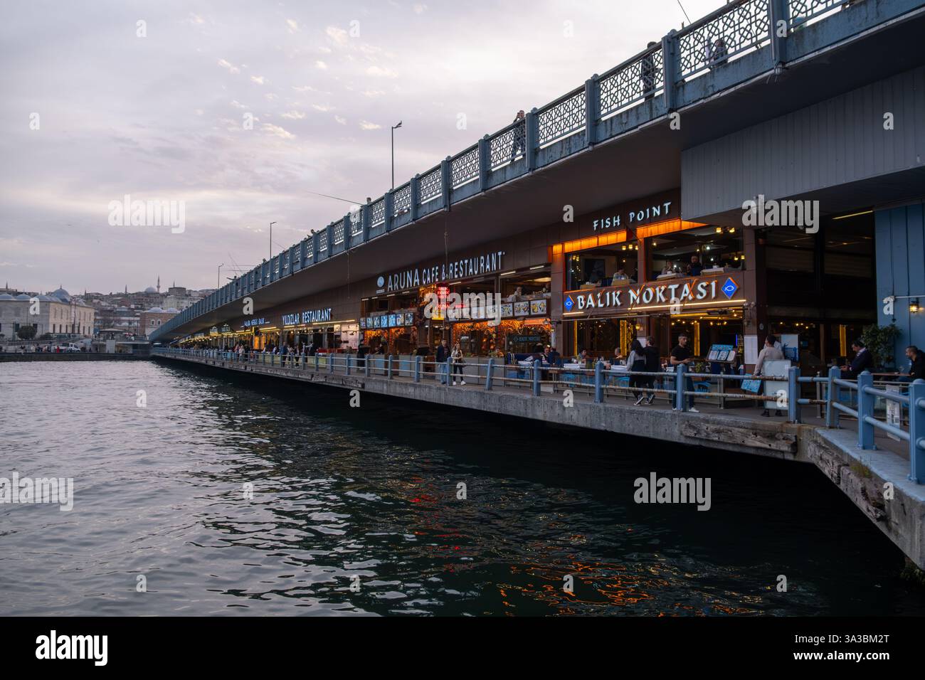 03.13.2025, Istanbul Scenic Waterfront View of Galata Bridge with ...